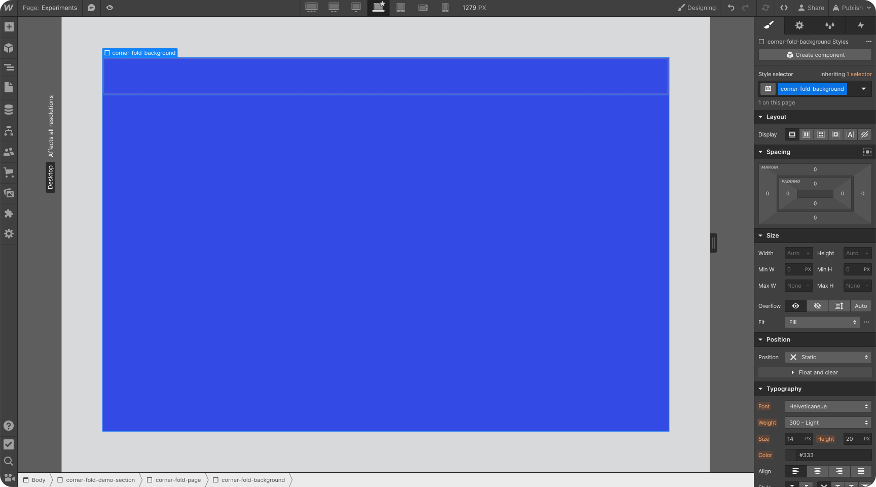 How to add a corner fold in Figma & Webflow